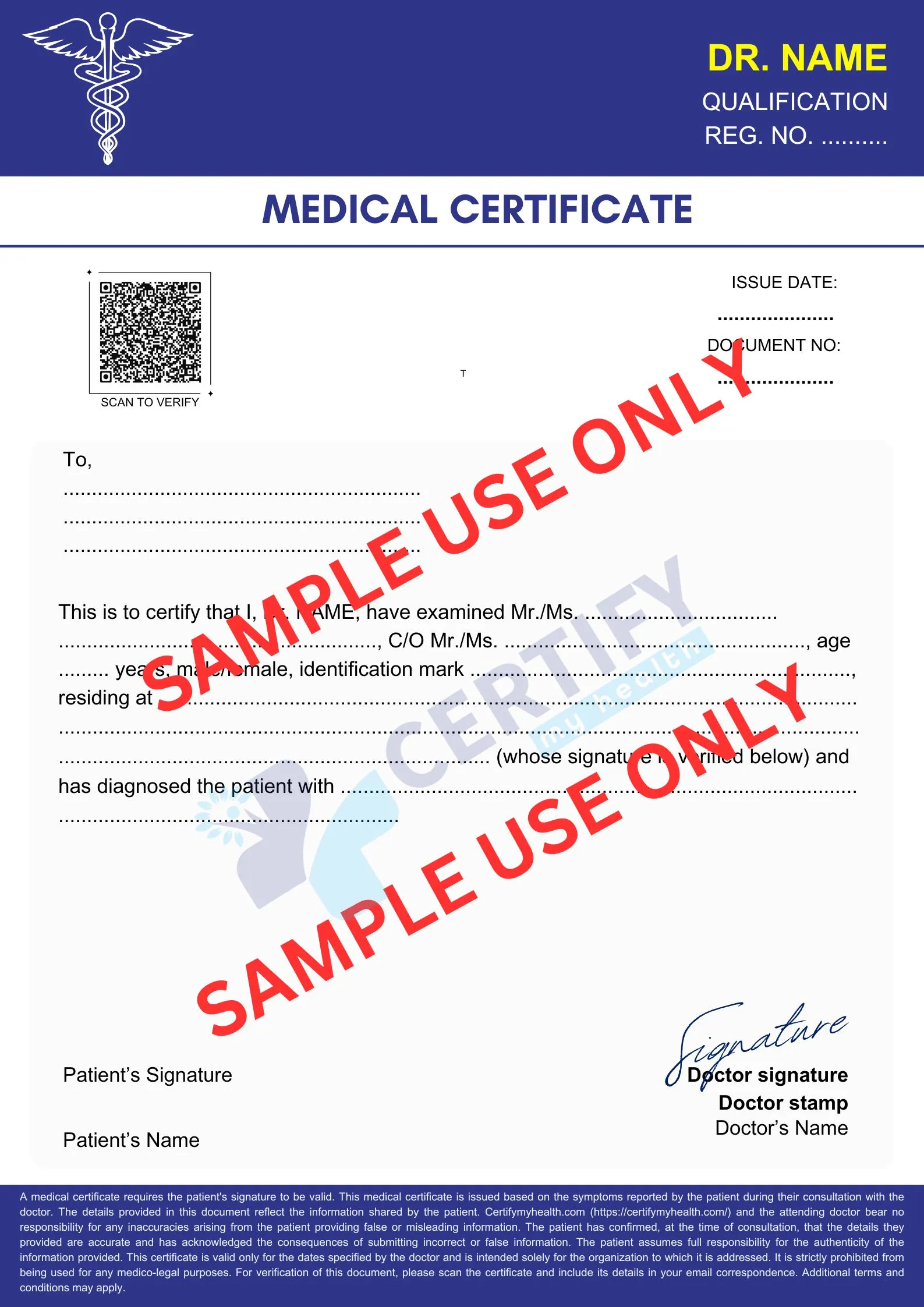 Medical Certificate Online for Work & Leave | Certify My Health